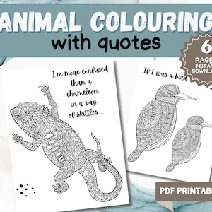 Animal Colouring Pages With Quotes | Mindfulness Colouring | Colouring ...