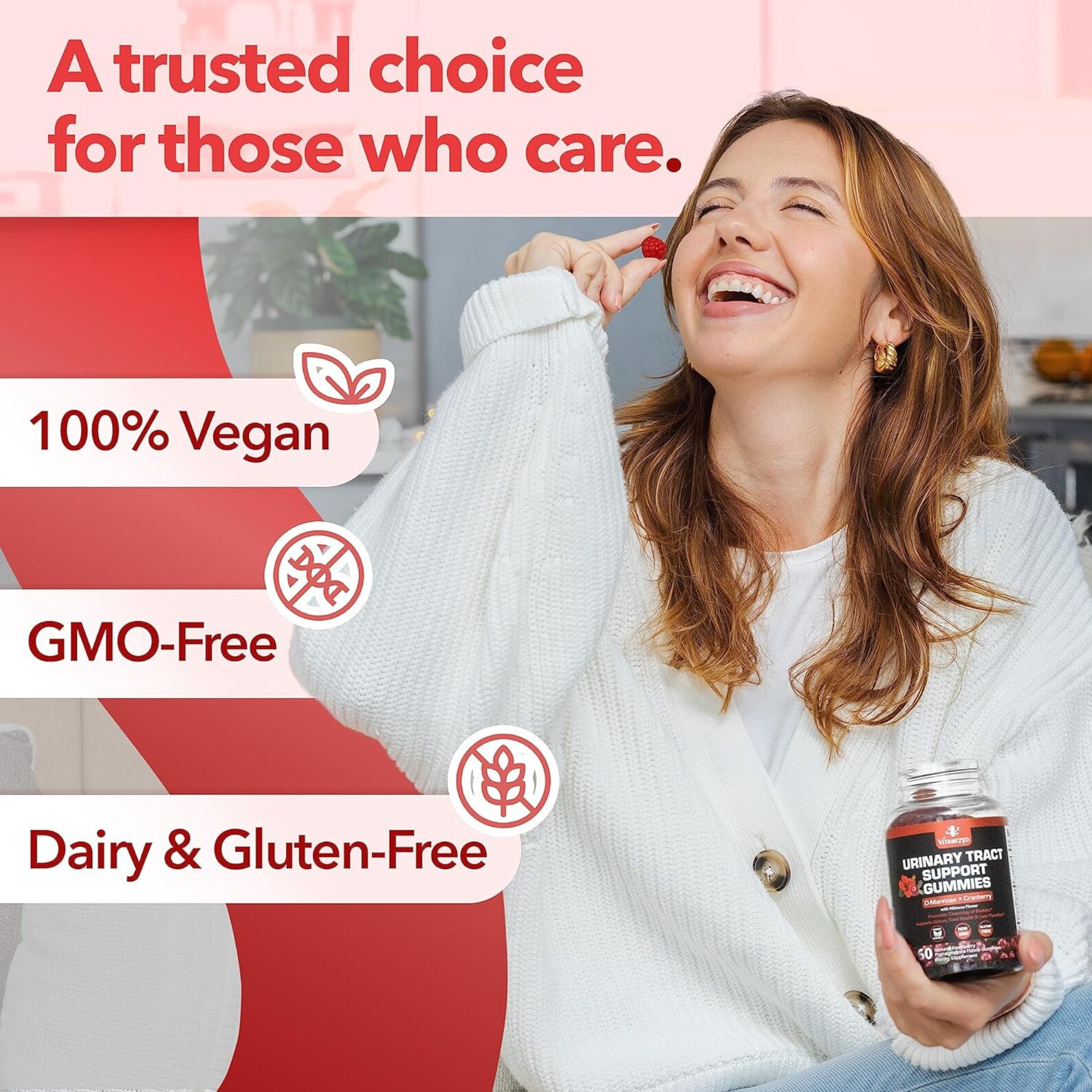 Potent Cranberry Gummies 1500mg With D Mannose - Urinary Tract Health ...