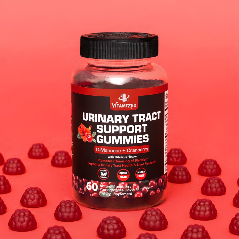 Potent Cranberry Gummies 1500mg With D Mannose - Urinary Tract Health ...