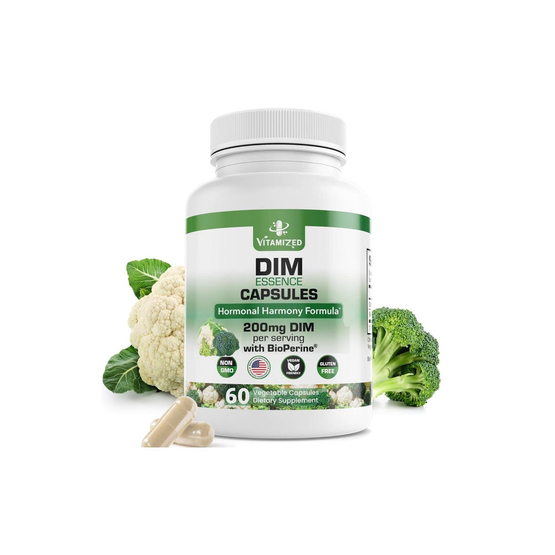 DIM Supplement: Hormone Balance, Skin Health, Mood Support - 60 Count ...