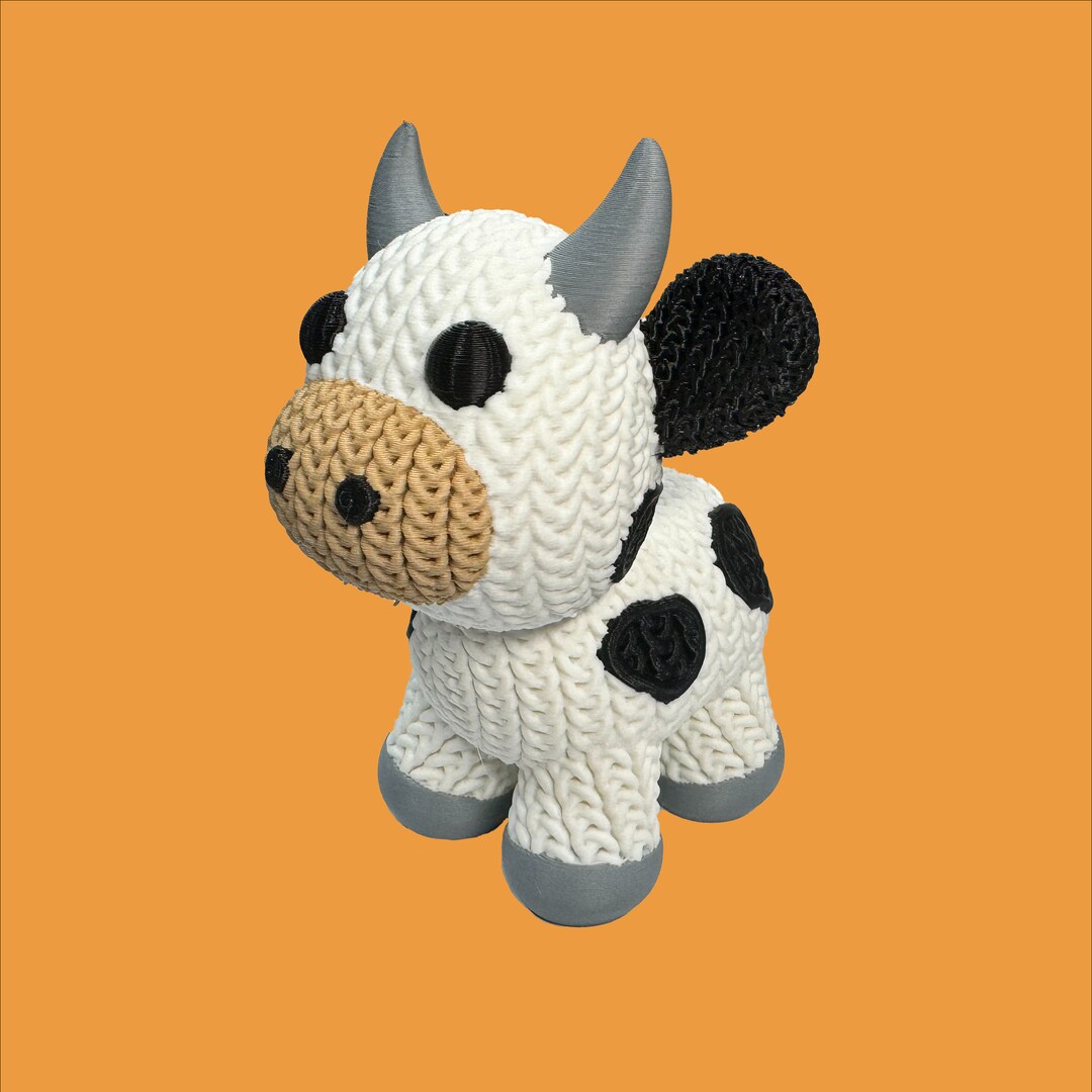 3D Printed Knitted Cow - Etsy