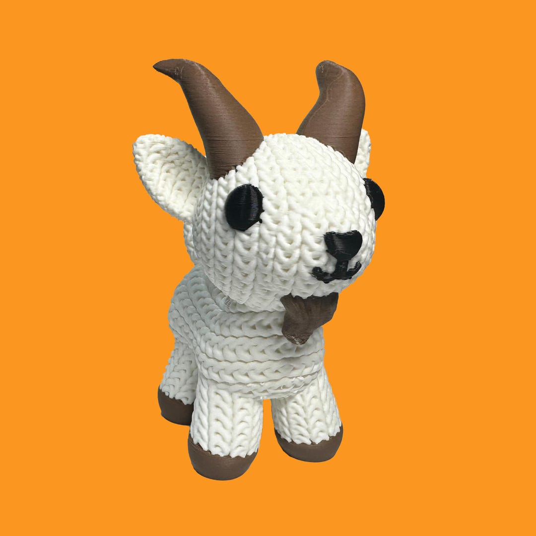 3D Printed Knitted Goat - Etsy
