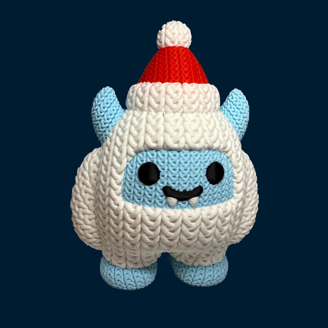 3D Printed Knitted Yeti - Etsy