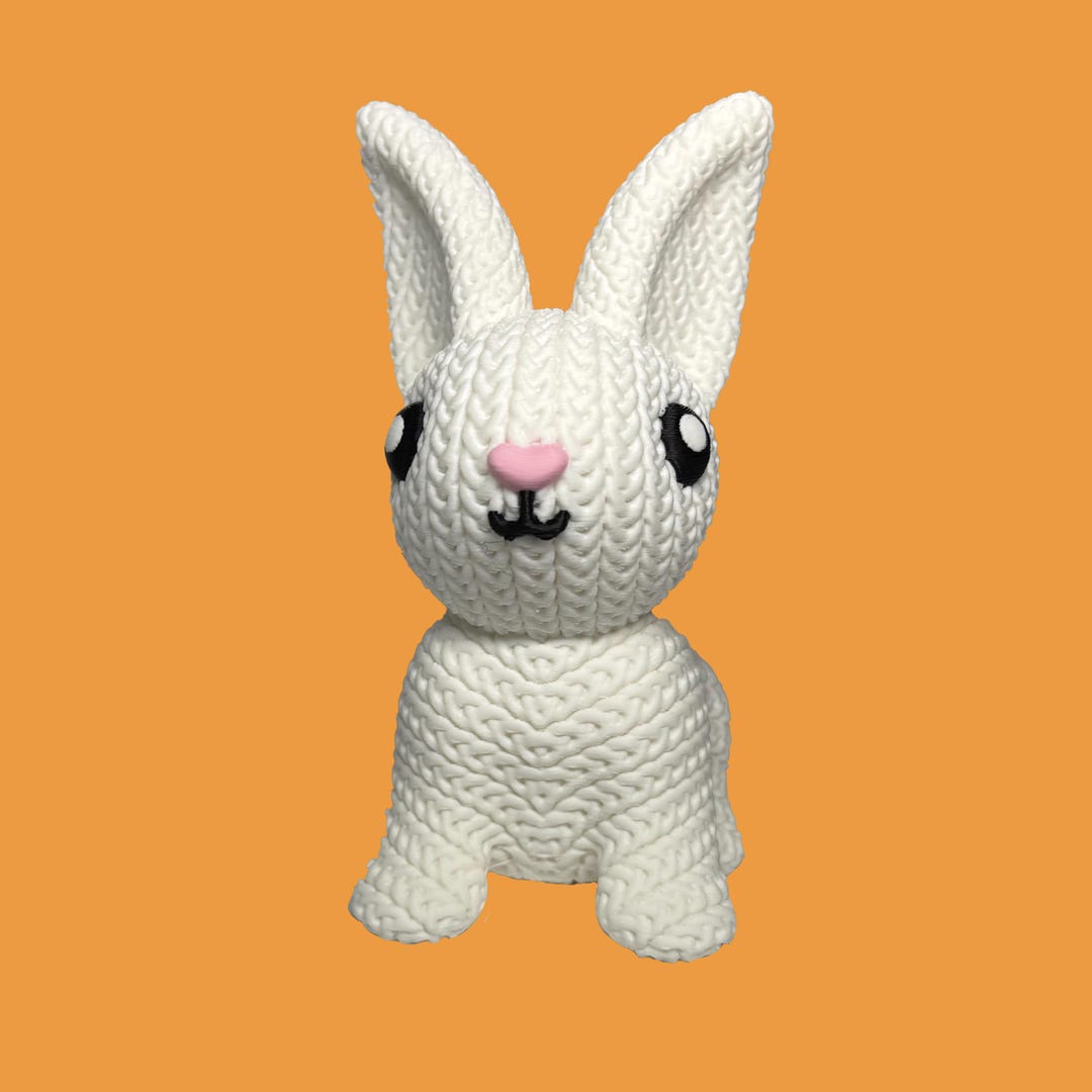 3D Printed Knitted Rabbit - Etsy