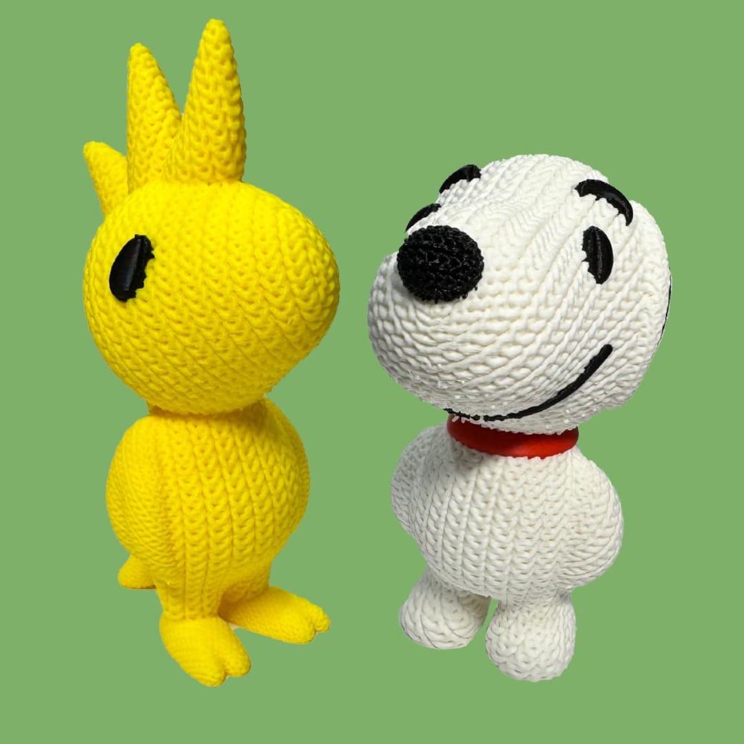 3D Printed Knitted Snoopy & Woodstock - Etsy
