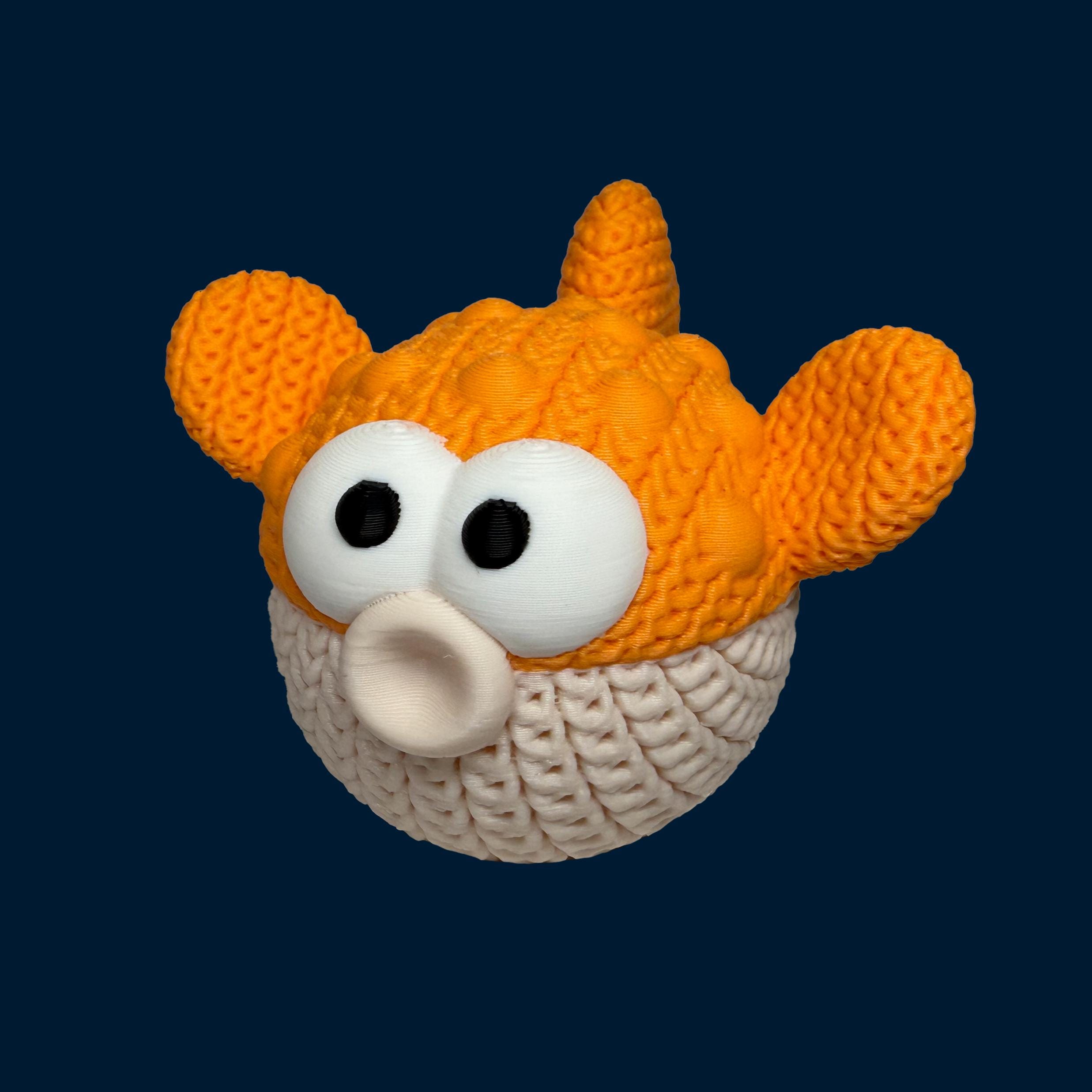 3D Printed Knitted Puffer Fish - Etsy