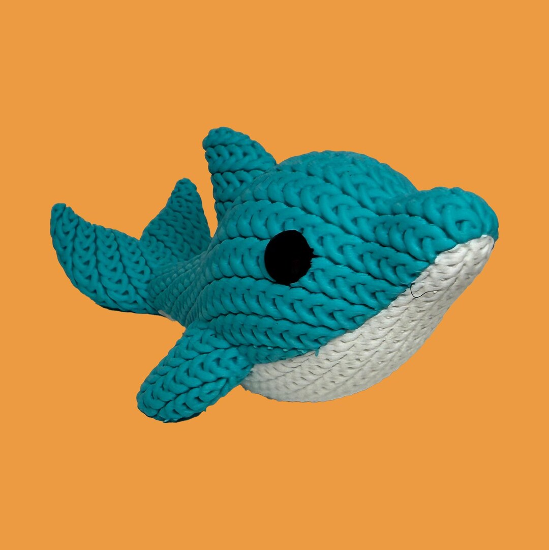 3D Printed Knitted Dolphin - Etsy