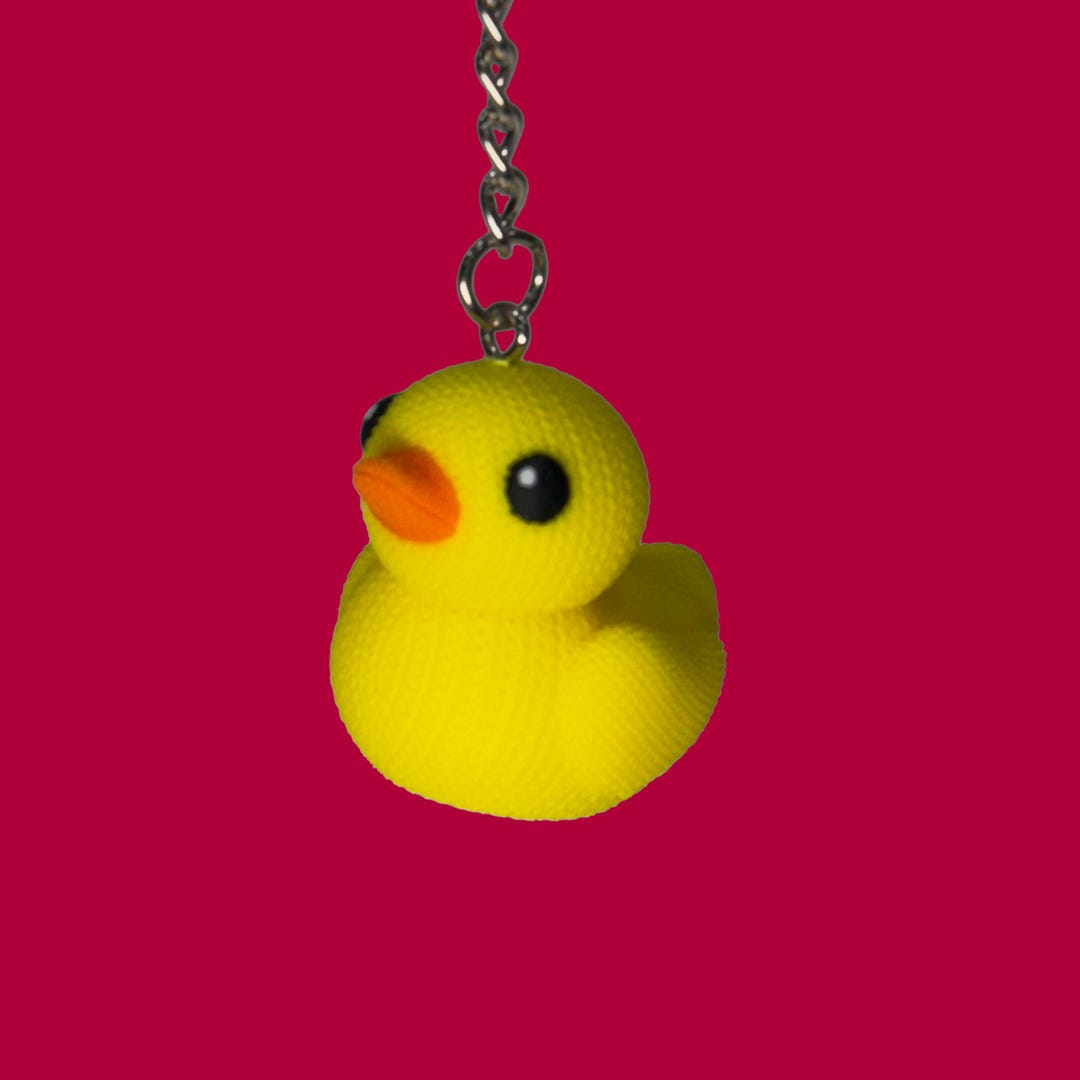 3D Printed Knitted Duck Keychain - Etsy
