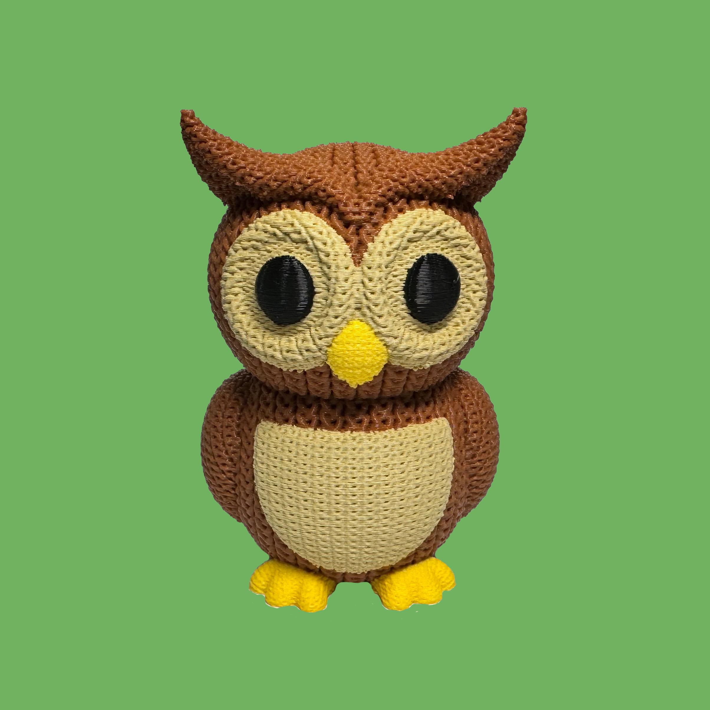 3D Printed Knitted Owl - Etsy