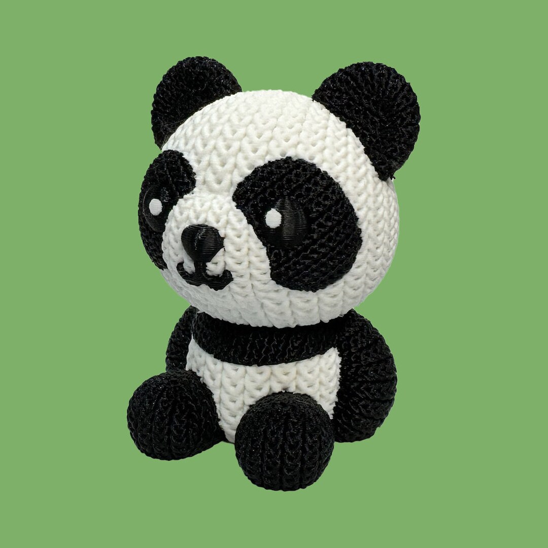 3D Printed Knitted Panda - Etsy