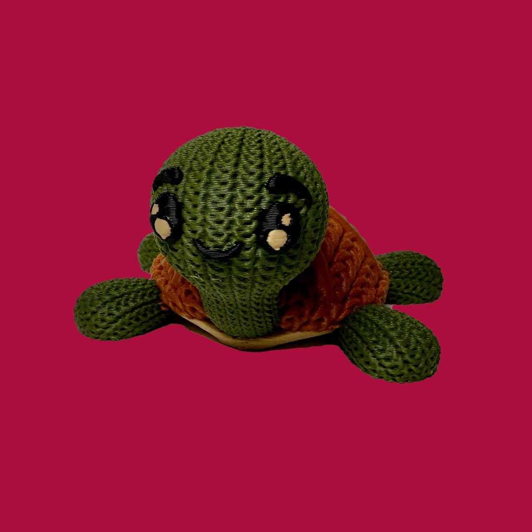 3D Printed Knitted Turtle - Etsy