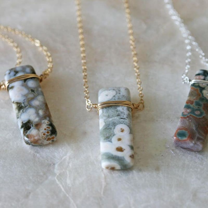 Jasper Necklace - Etsy