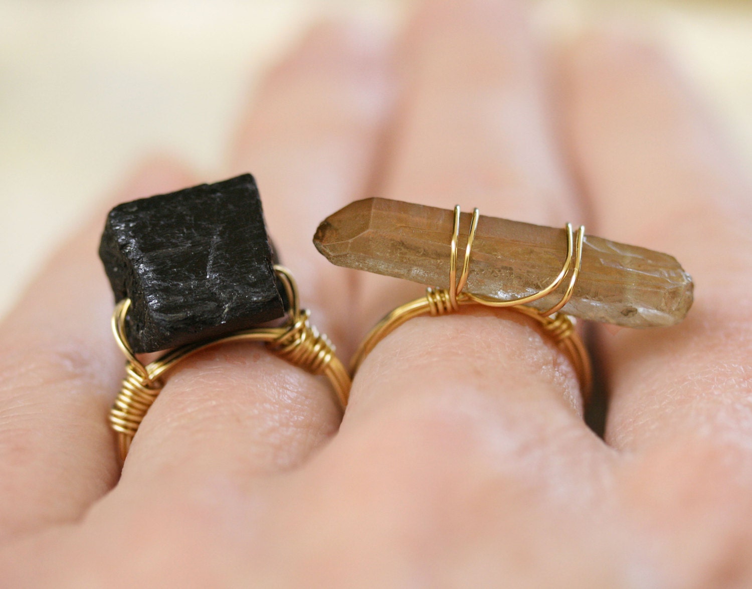 Crystal Ring, Crystal Point Ring, Wire Wrapped Ring, Crystal Jewelry ...