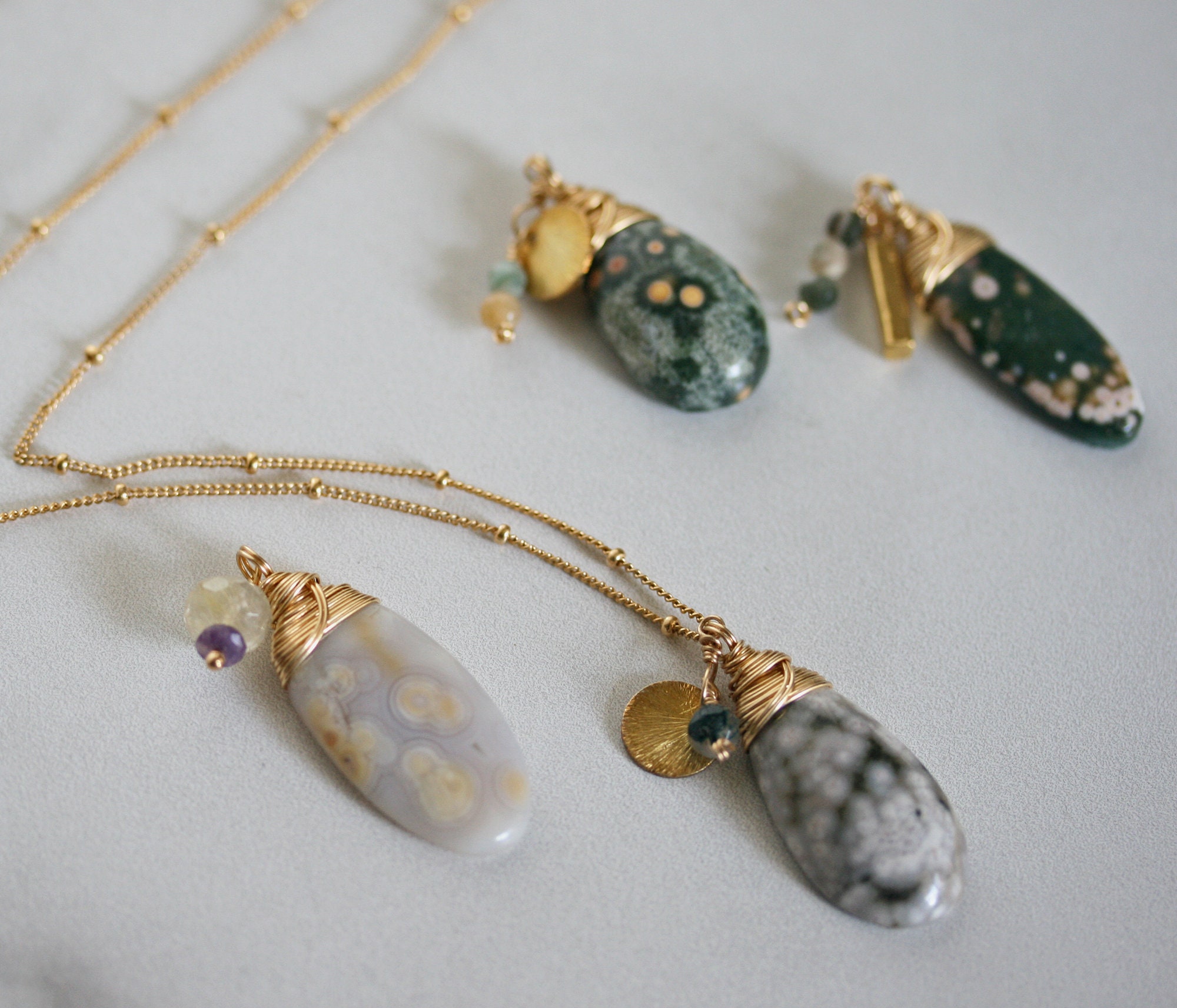 Ocean Jasper Pendant Necklace