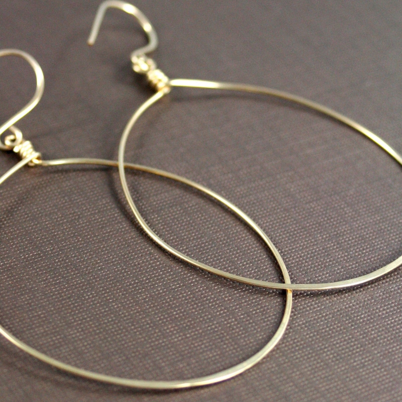 Large Gold Hoop Earrings - Etsy