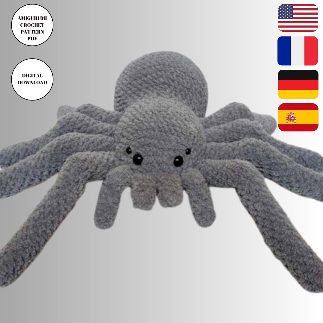Plush Tarantula Amigurumi Crochet Toy Pattern Pdf | Stuffed Plush ...