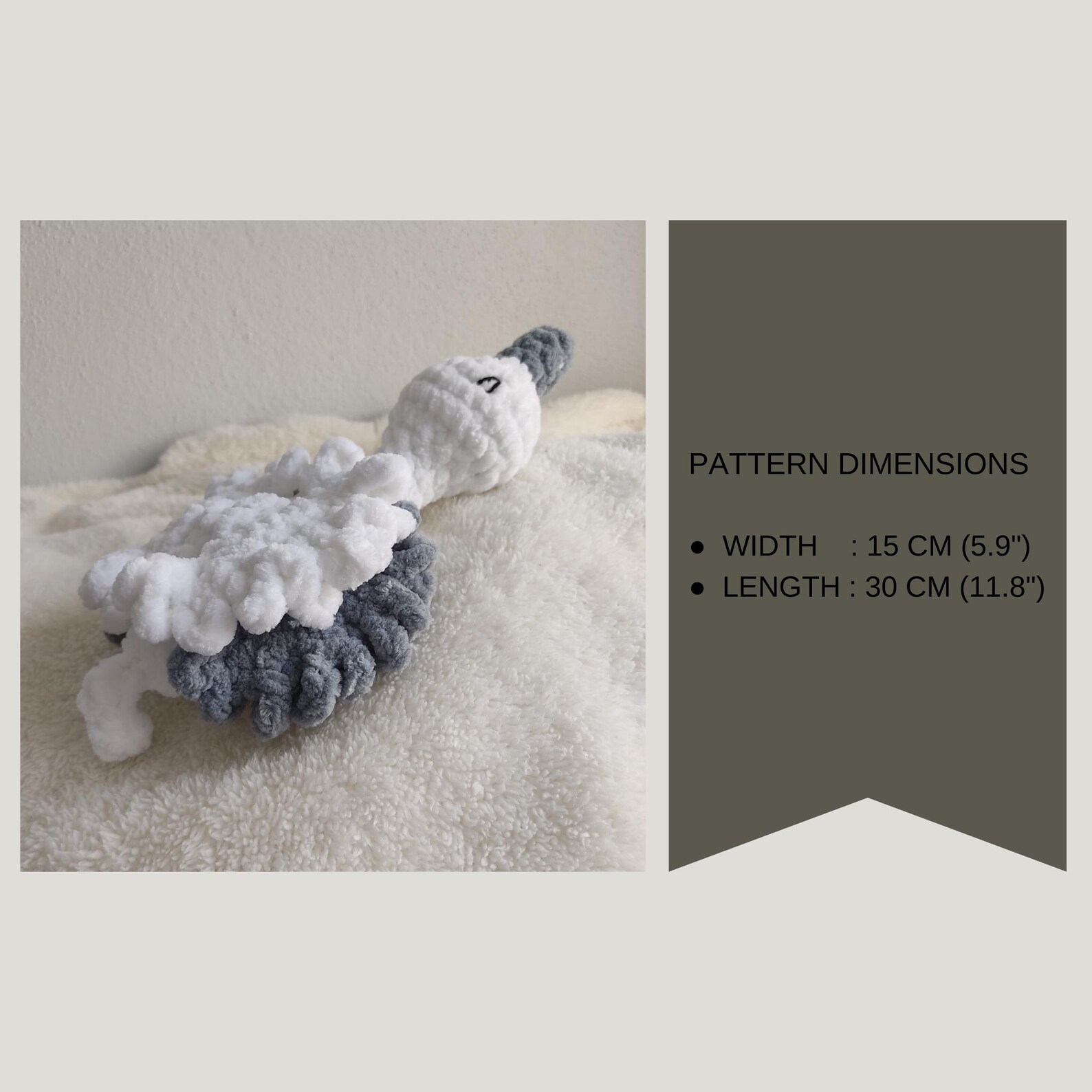 Crane Bird Amigurumi Crochet Toy Pattern Pdf | Stuffed Plush Crane Bird ...