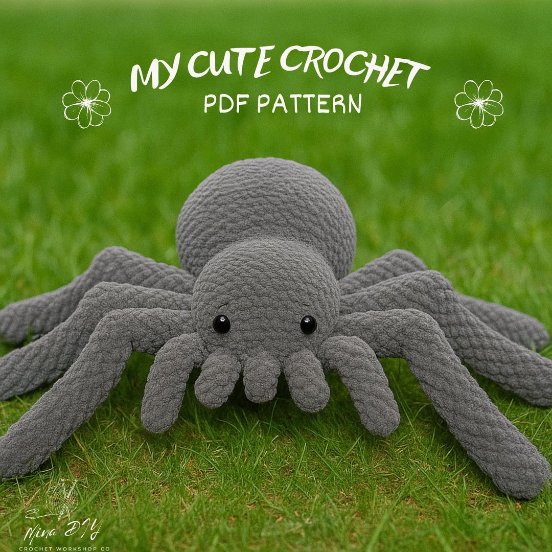 Plush Tarantula Amigurumi Crochet Pattern: Nursery Decor (PDF Pattern ...