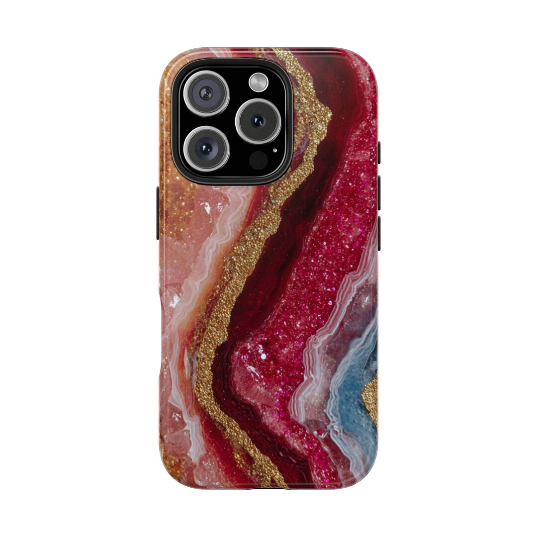 Gemstone Look iPhone 16 Pro Case, Durable Lexan Plastic Phone Cover - Etsy