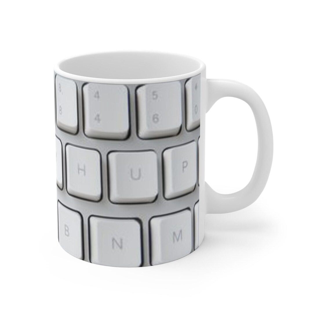 Office Computer Keyboard Designed Gift Ceramic Coffee Cup Mug 11oz - Etsy