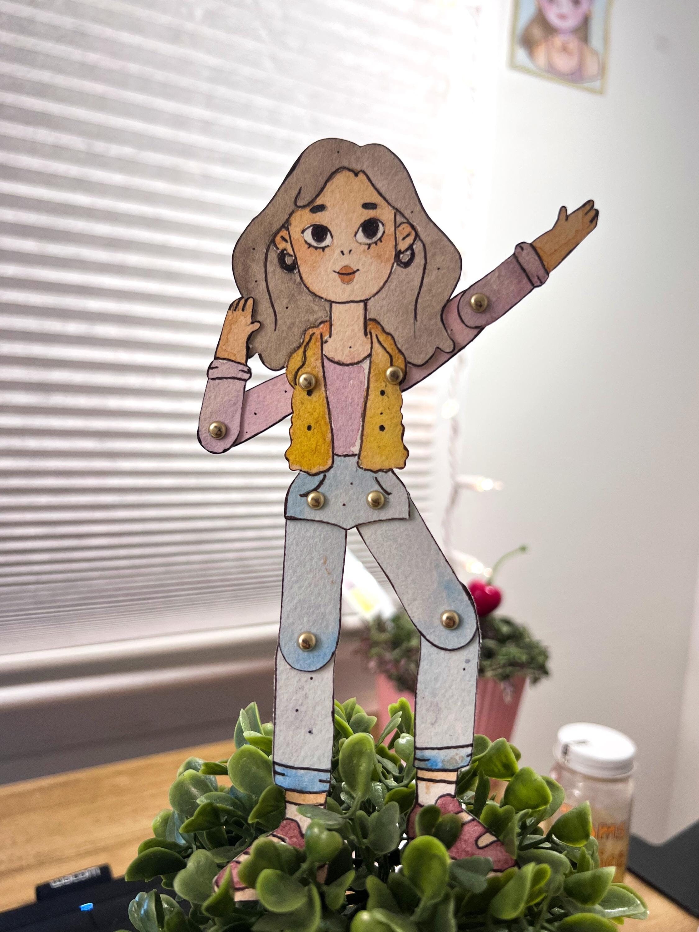 Customizable Illustrated Articulated Character - Bookmark - Etsy