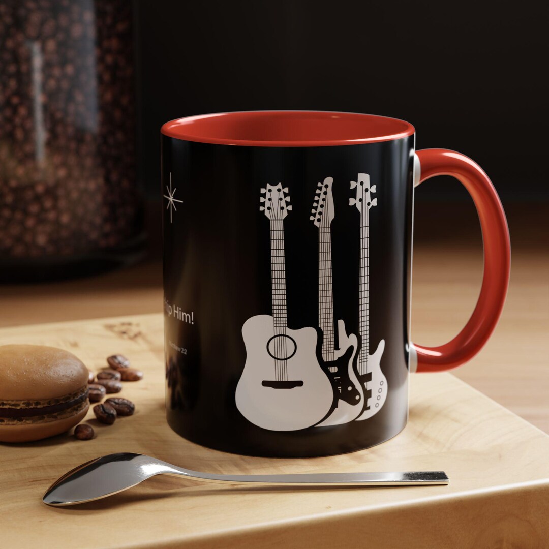 Guitar Coffee Mug, Musician Gift, Bible Verse Mug, Christmas Gift ...