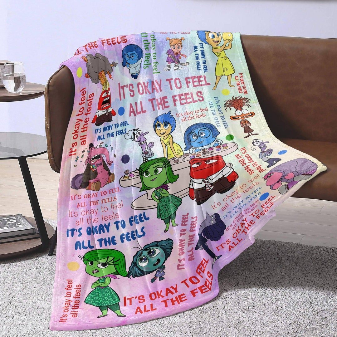 Personalized Disney Inside Out 2 Blanket, It's Okay to Feel All the ...