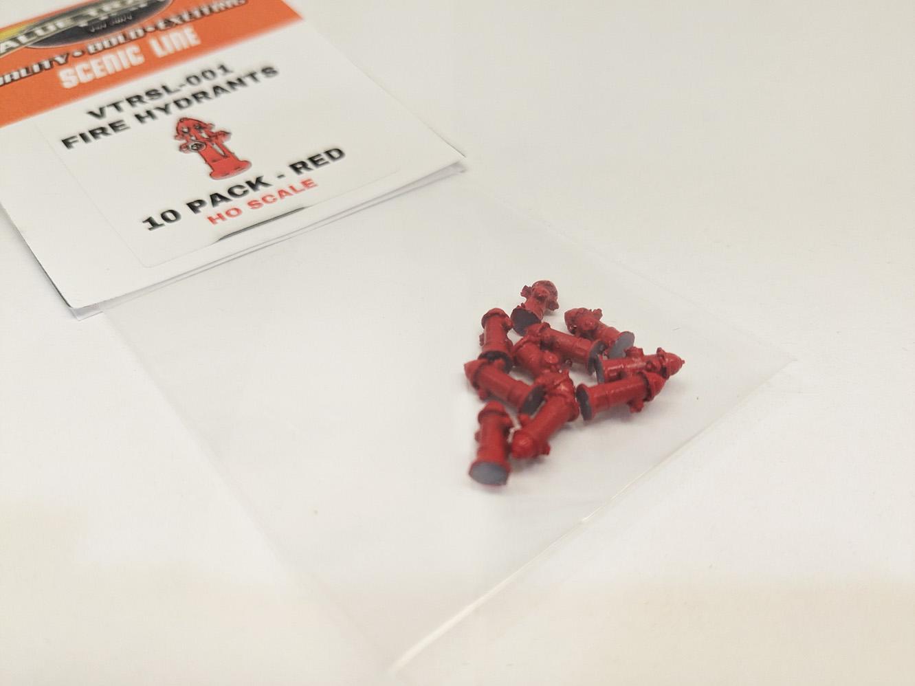 HO Scale Red Fire Hydrants - Pack of 10 Model Railroad Scenic Props - Etsy