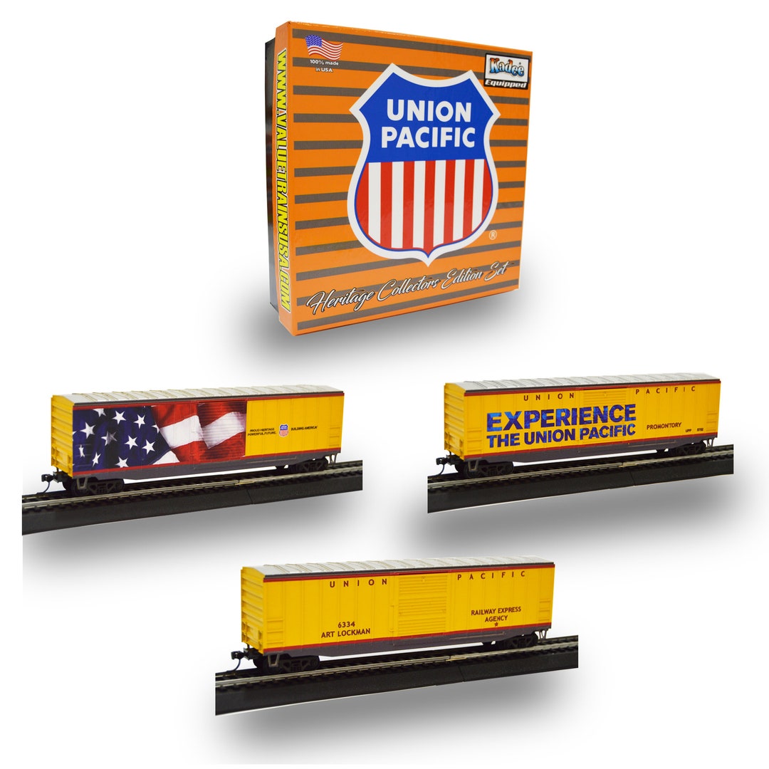 HO Scale Box Car Set - Official Licensed Union Pacific Heritage Fleet ...