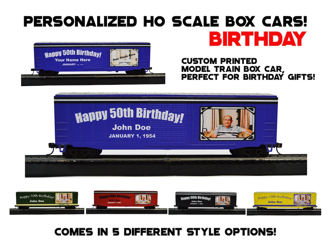 Custom Photo Printed Model Train Box Car, HO Scale Box Car ...
