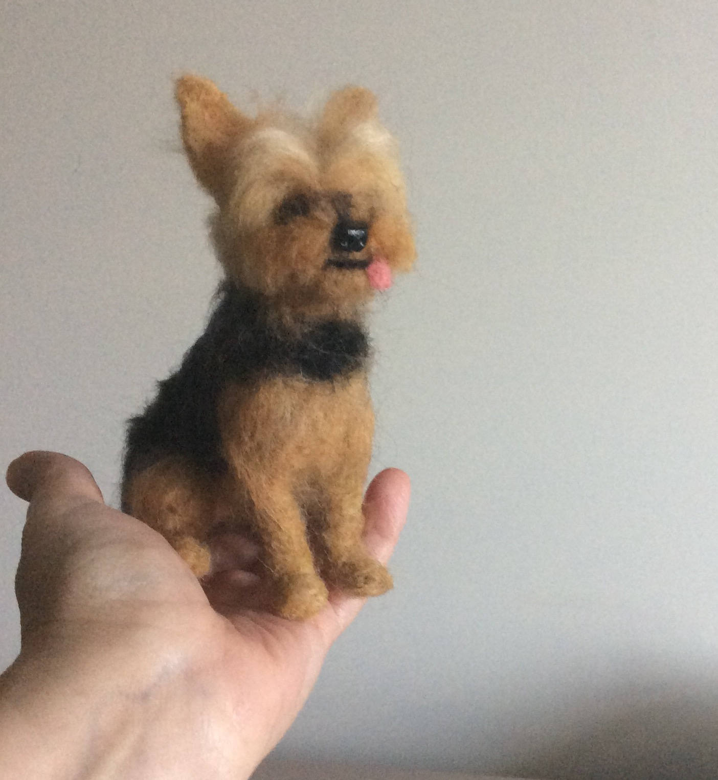 Yorkie Pet Portrait Yorkshire Terrier Dog Memorial felted | Etsy