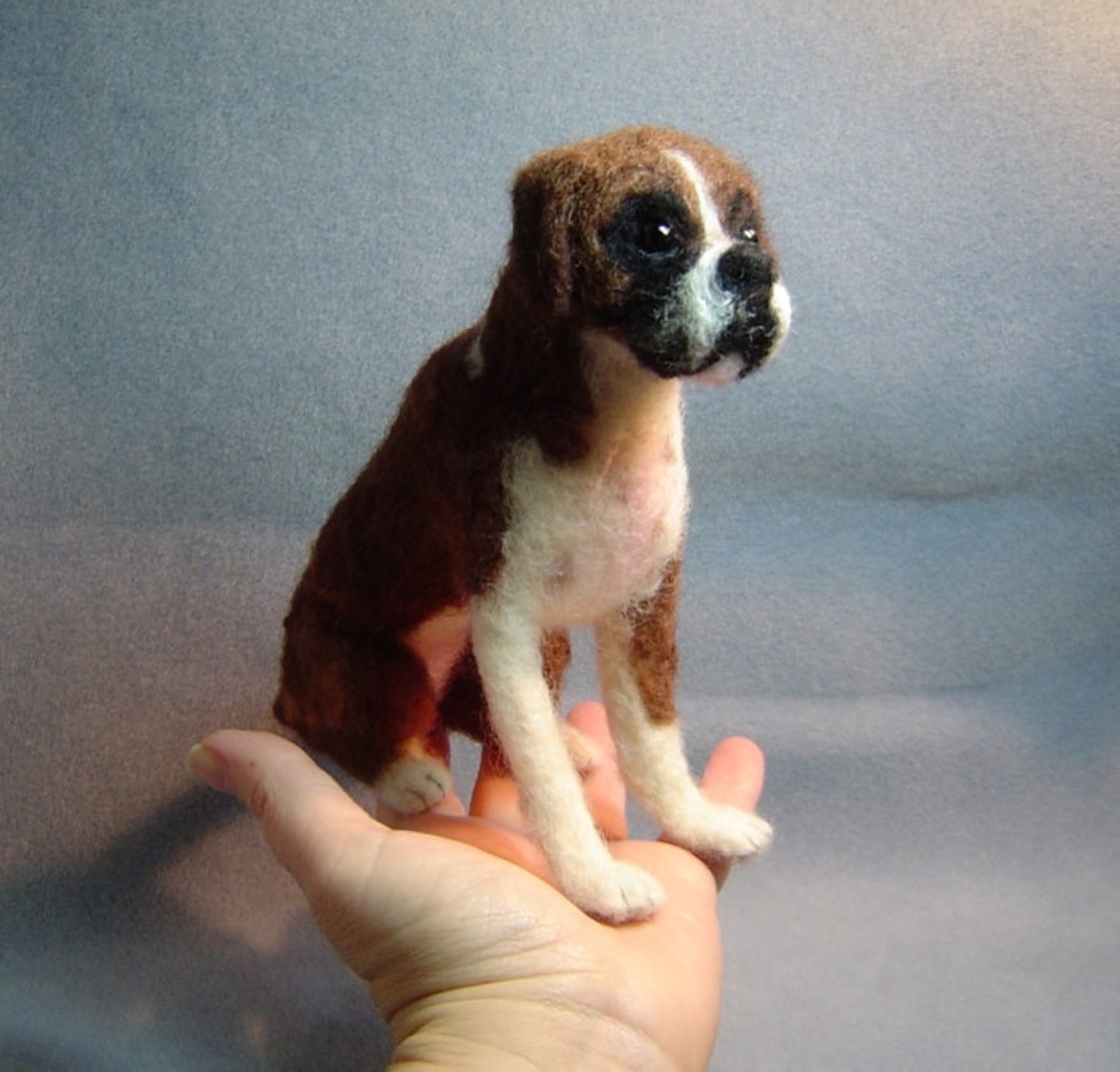 Boxer Dog Custom Needle Felted Dog Soft Sculpture Memorial Art Animal ...