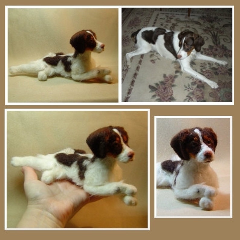 Custom Dog Sculpture Custom Dog Needle Felted Art - Etsy