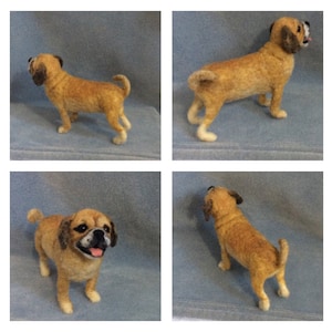 Custom Felted Dog Puggle Pug Beagle Mixed Breed Replica - Etsy