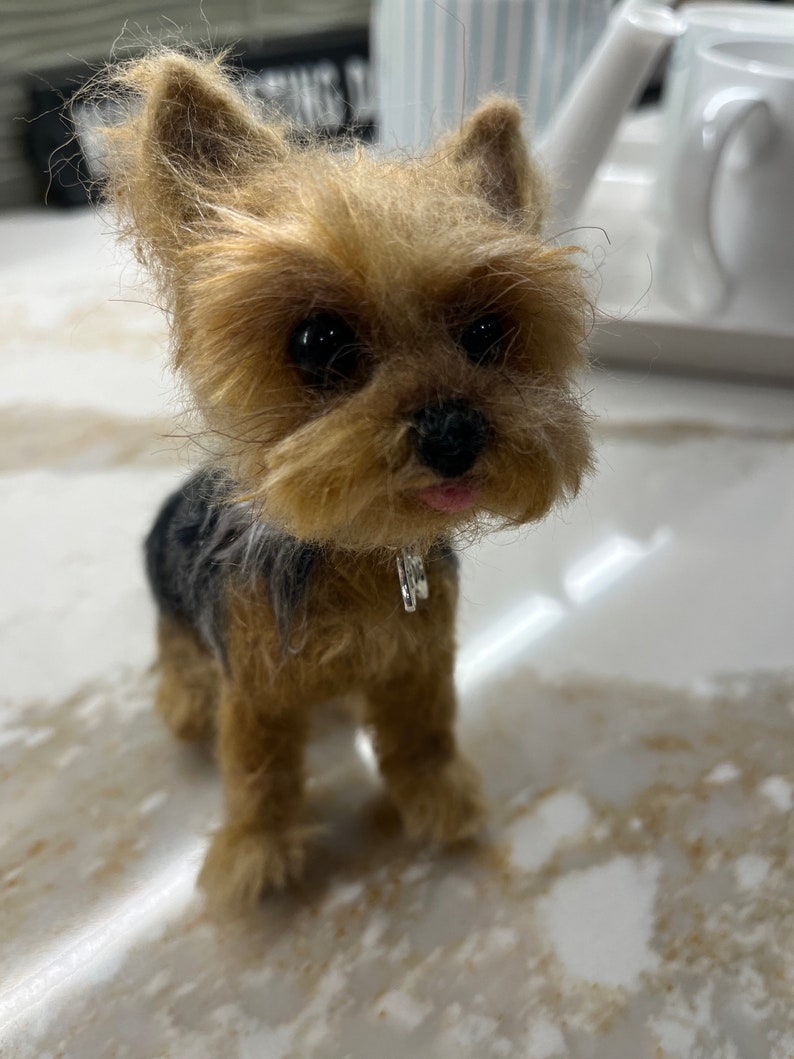 Custom Felted Yorkshire Terrier or Morkie Dog Pet Sculpture ...