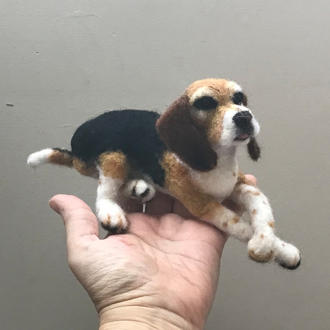 Custom Beagle Dog Needle Felted Replica Made to Order - Etsy