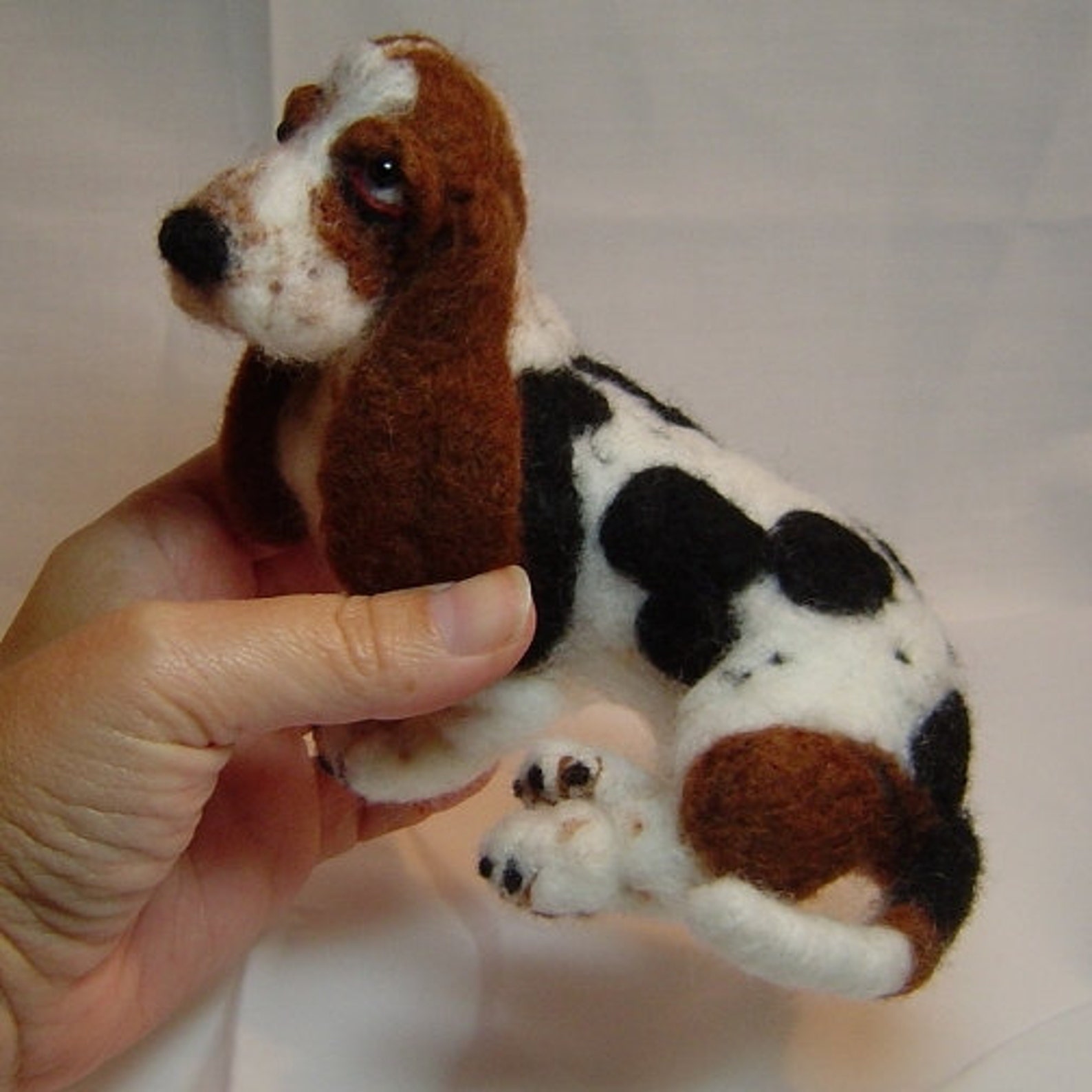 Felted Dog Custom Sculpture Basset Hound Pet Portrait Art Made - Etsy