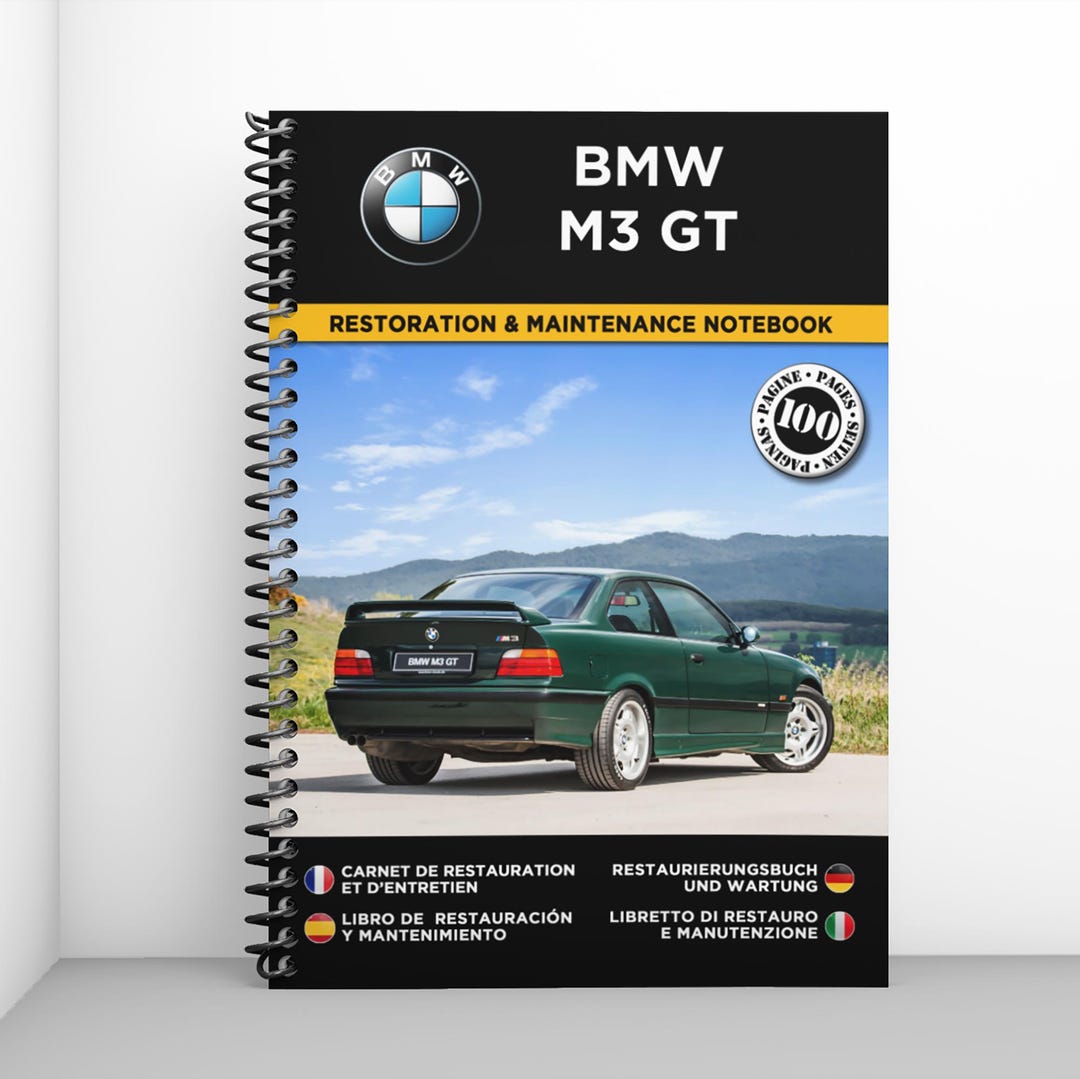 BMW M3 GT : Restoration & Maintenance Notebook 100 Pages Free Shipping ...