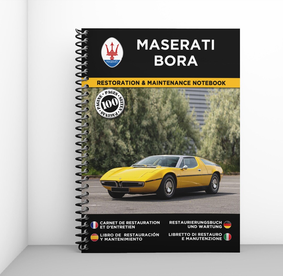 MASERATI BORA : Restoration & Maintenance Notebook - 100 Pages - Etsy