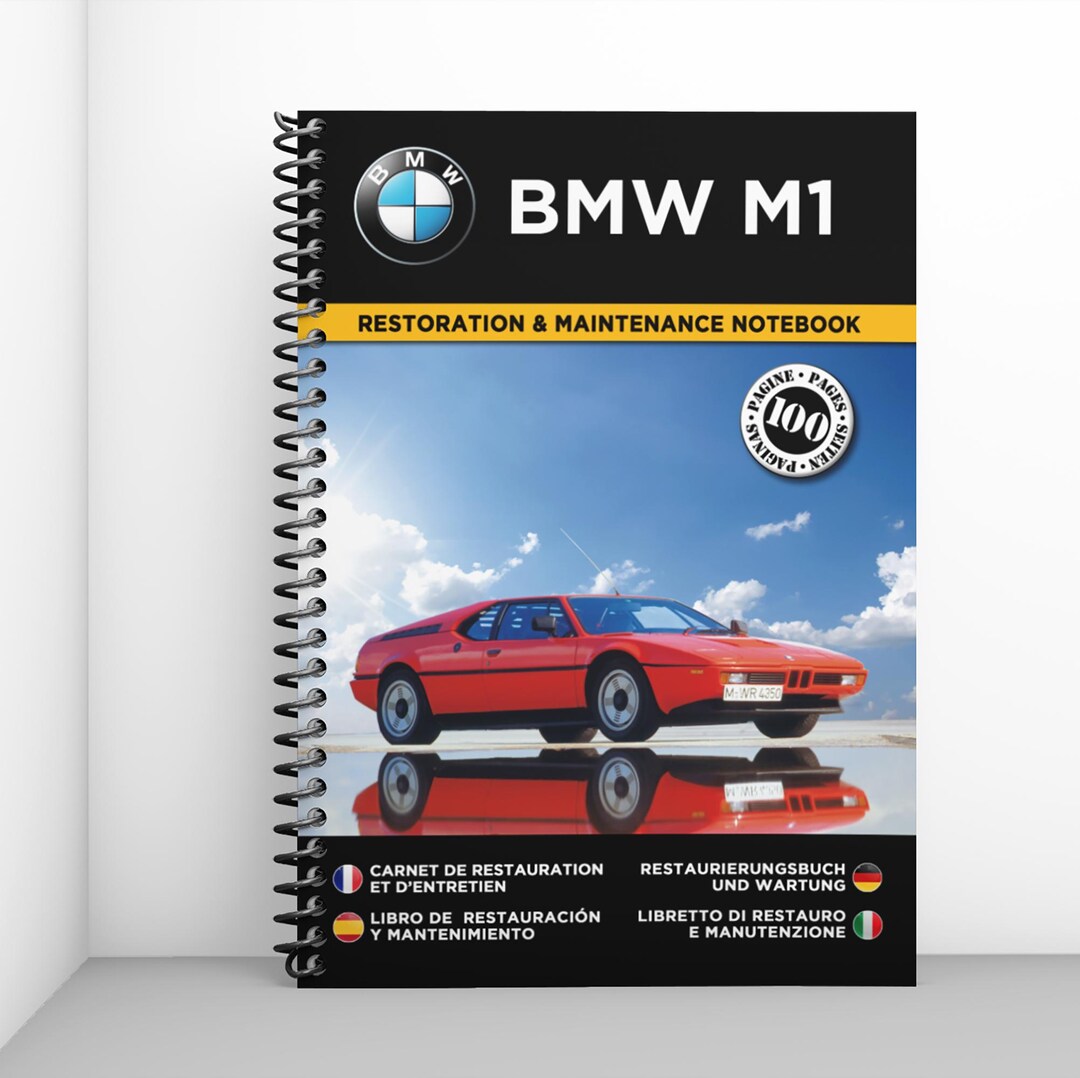 BMW M1 : Restoration & Maintenance Notebook 100 Pages Free Shipping ...