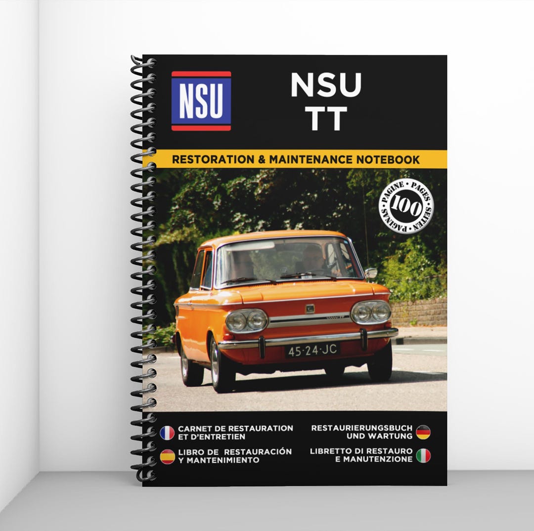 NSU TT : Restoration & Maintenance Notebook - 100 Pages - Etsy