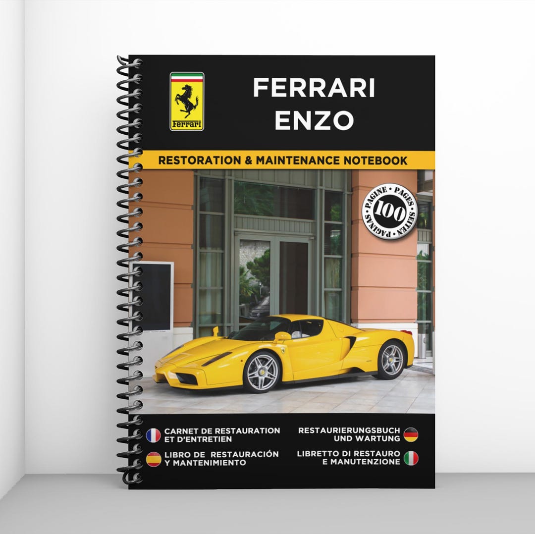 FERRARI ENZO : Restoration & Maintenance Notebook 100 Pages Free ...