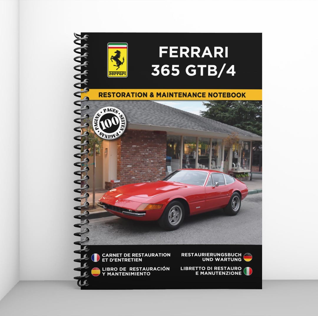 FERRARI 365 GTB/4 : Restoration & Maintenance Notebook - 100 Pages - Etsy