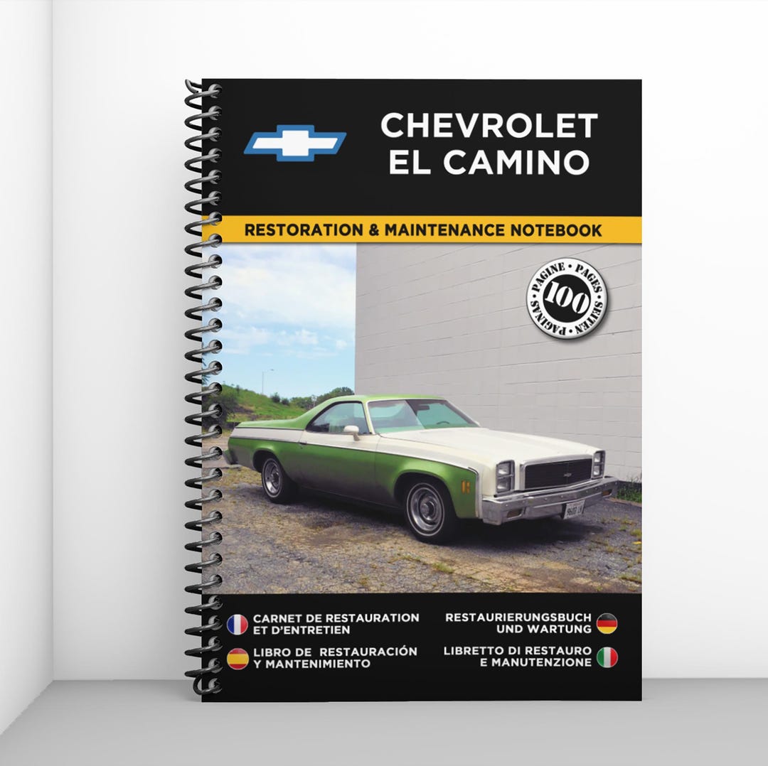 CHEVROLET EL CAMINO : Restoration & Maintenance Notebook - 100 Pages - Etsy