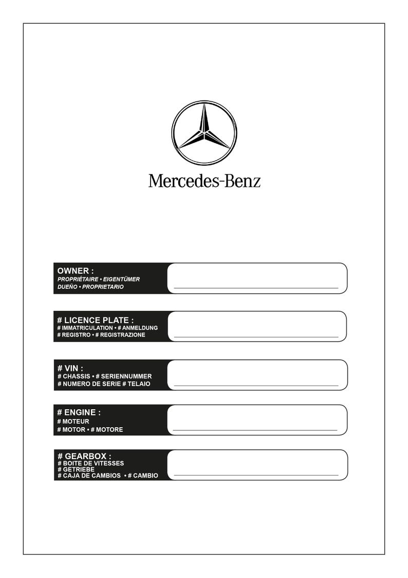 MERCEDES W201 : Restoration & Maintenance Notebook - 100 Pages - Etsy
