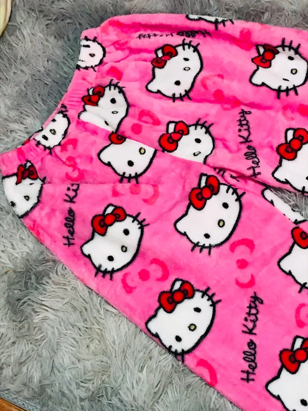 Fluffy Hello Kitty Pajamas, Sanrio Hello Kitty Pyjama, Cute Hello Kitty ...
