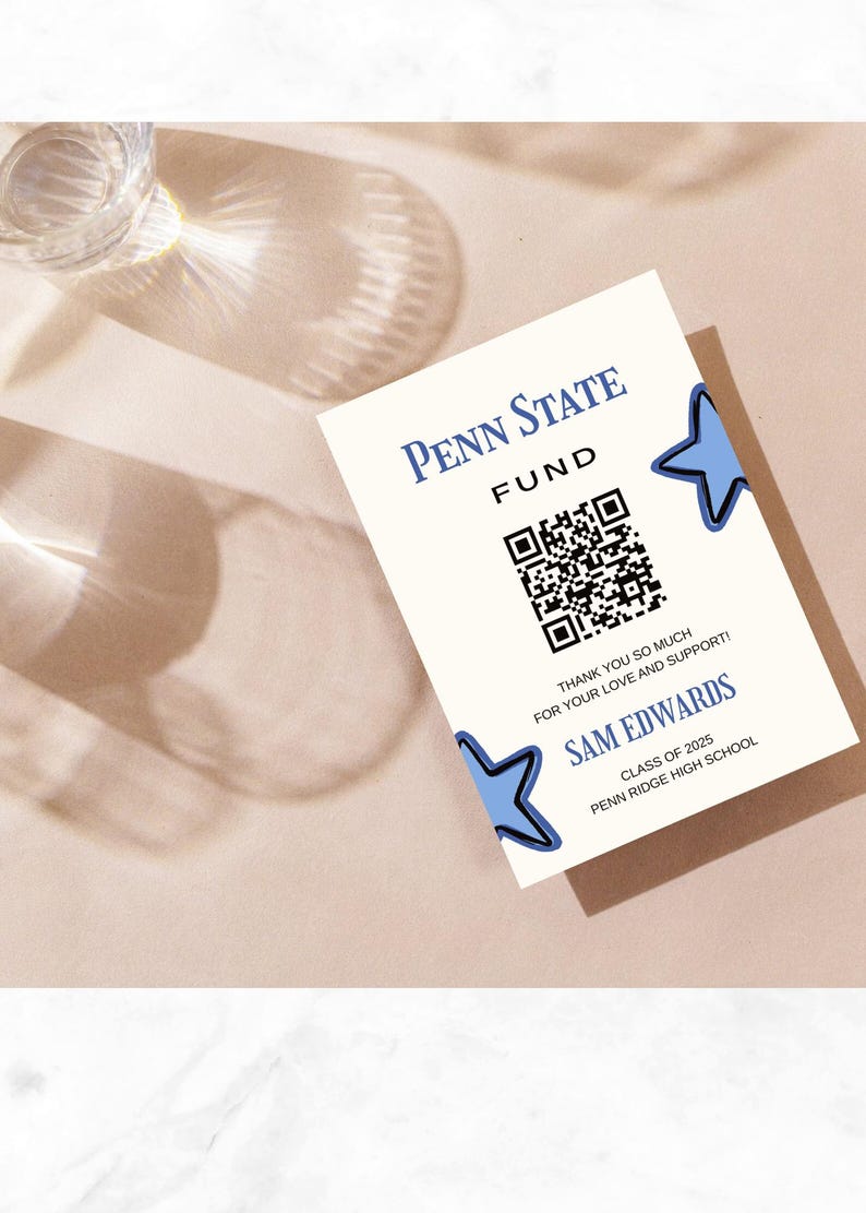 Graduation Party Sign | Graduation Gift Sign | QR Code Sign | Tip the ...
