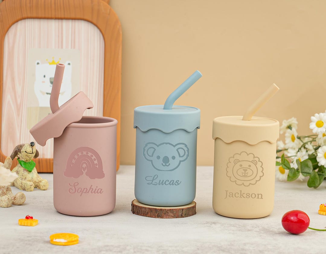 Custom Silicone Cup for Baby,personalized Silicone Cup, Engraved Sippy ...