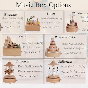 Personalized Wooden Train Music Box, Custom Wooden Music Box, Baby ...