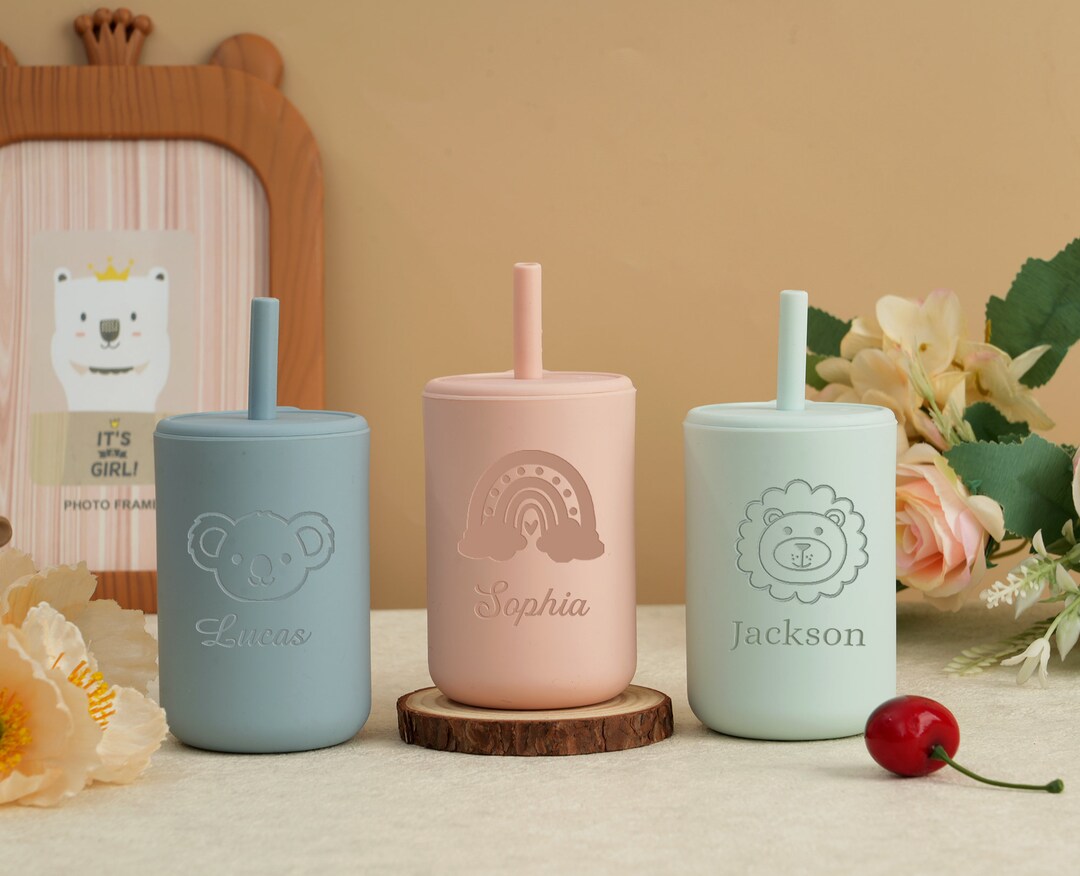 Silicone Cup Personalized, Toddler Training Cup, Custom Silicone Cup ...